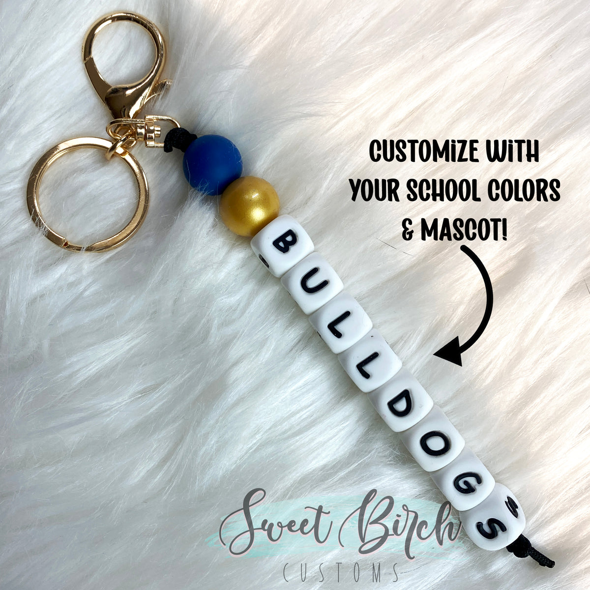 School Spirit Keychain – Sweet Birch Customs